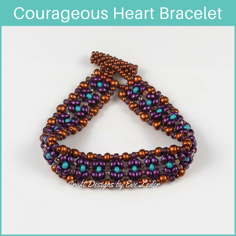Beaded Heart Bracelet Pattern | Craft Designs by Eve Leder