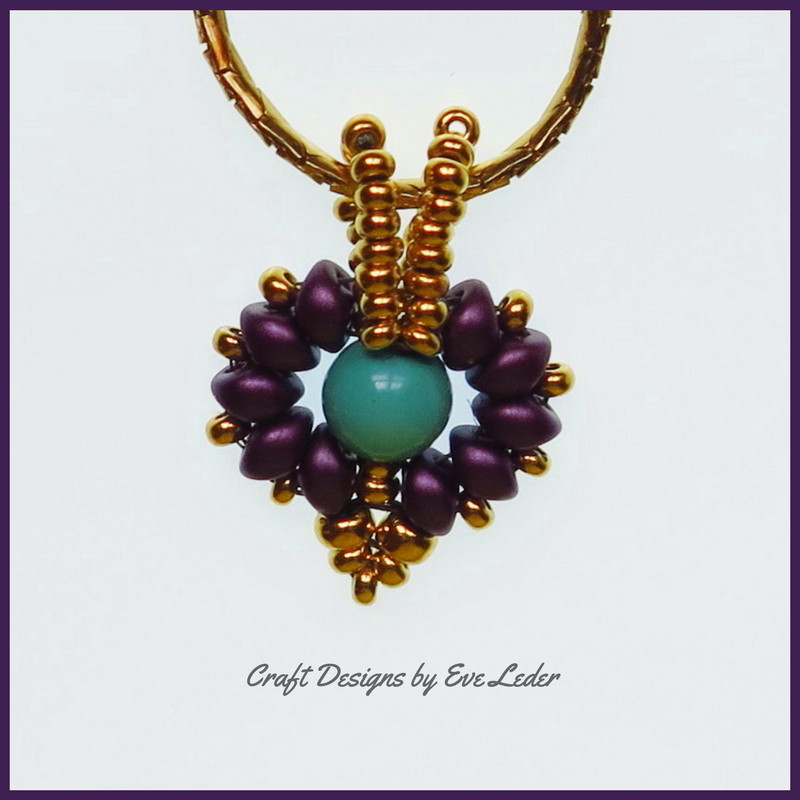 Heart Pendant | Free Beading Pattern | Craft Designs by Eve Leder